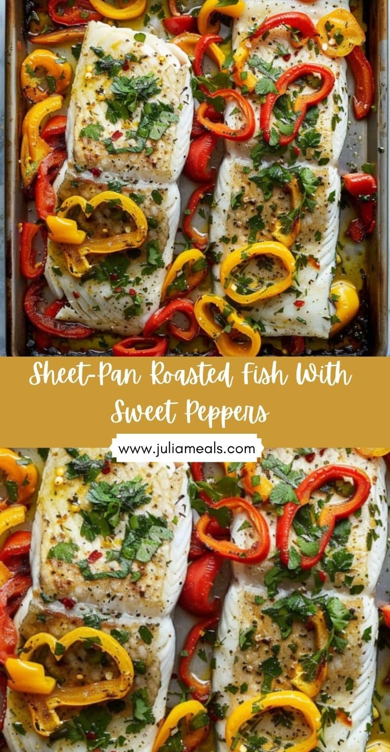 Sheet-Pan Roasted Fish With Sweet Peppers - Julia Meals