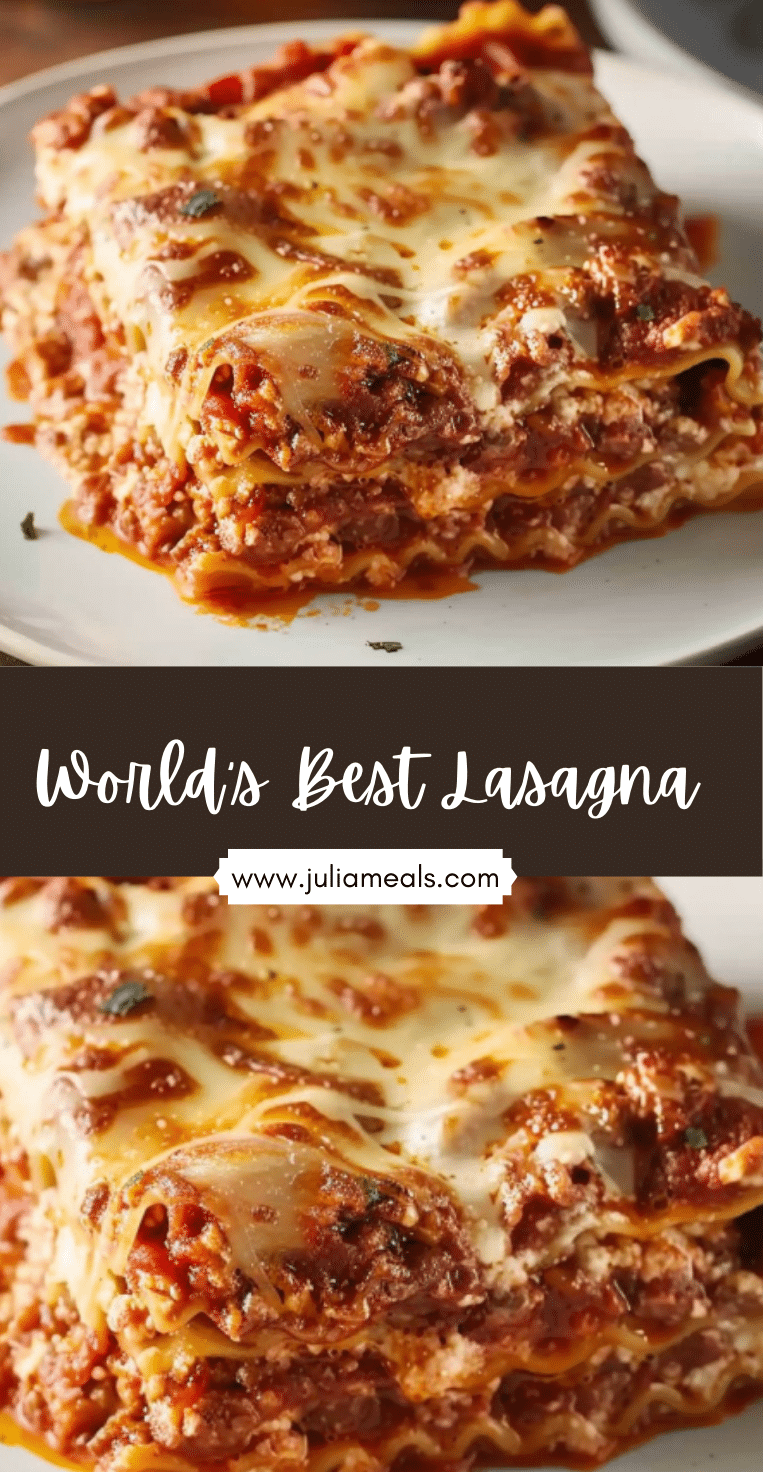 World's Best Lasagna - Julia Meals