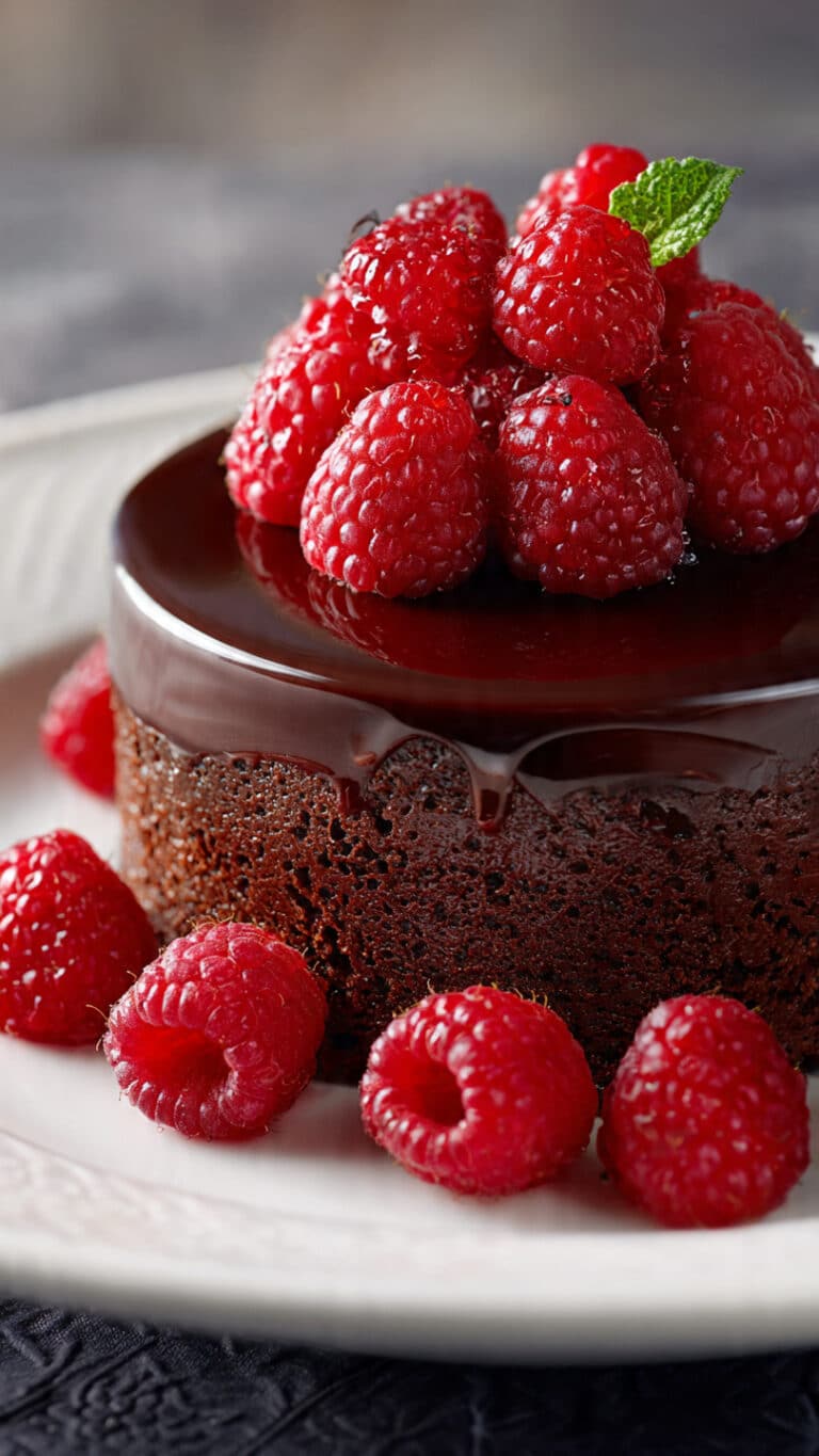 Dark Chocolate Raspberry Mousse Cake - Julia Meals