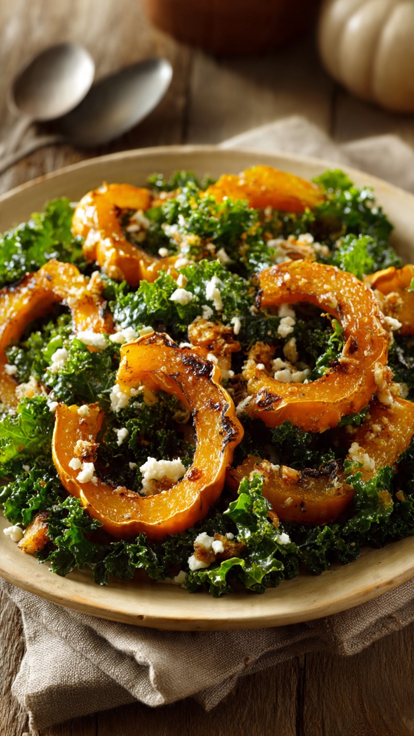 Maple-Roasted Squash & Kale Salad - Julia Meals