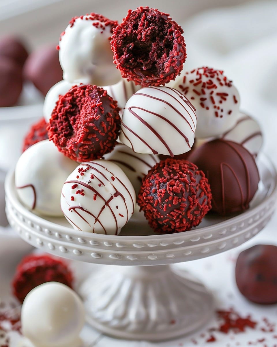 Red Velvet Cake Balls - Julia Meals