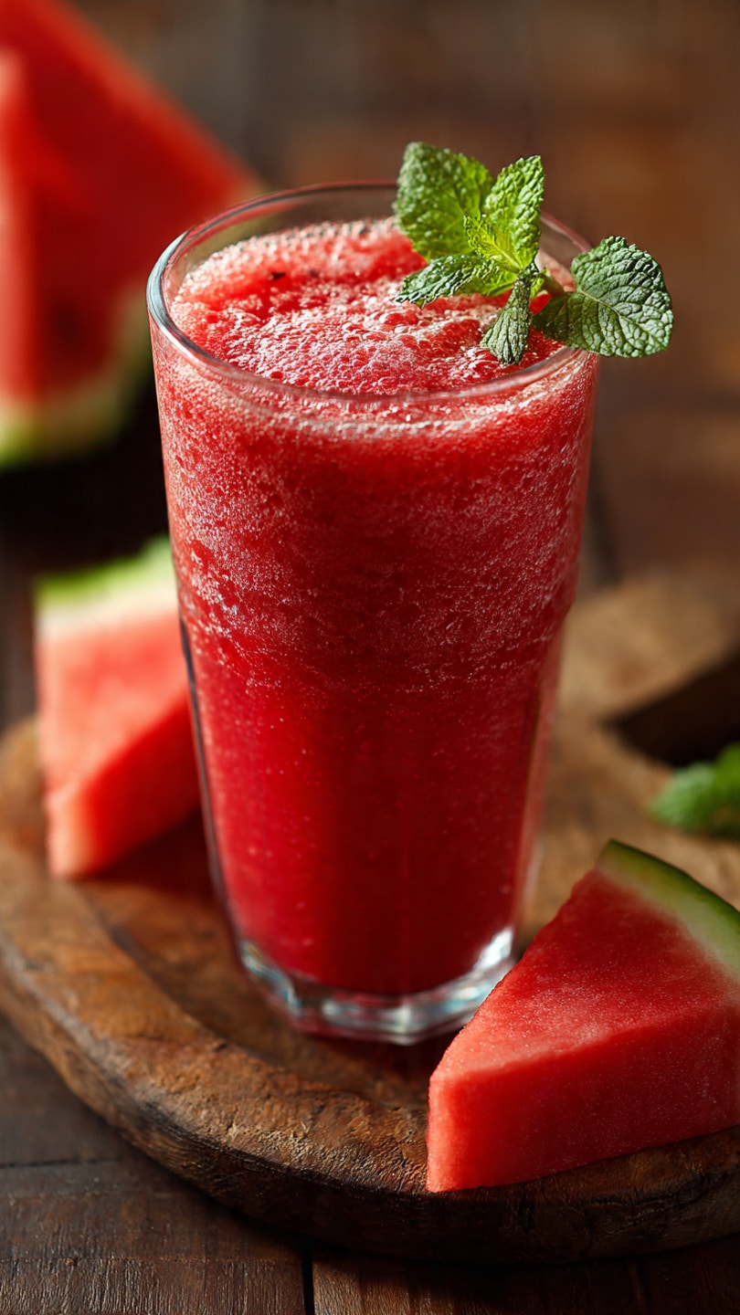 Watermelon Smoothie without Yogurt - Julia Meals