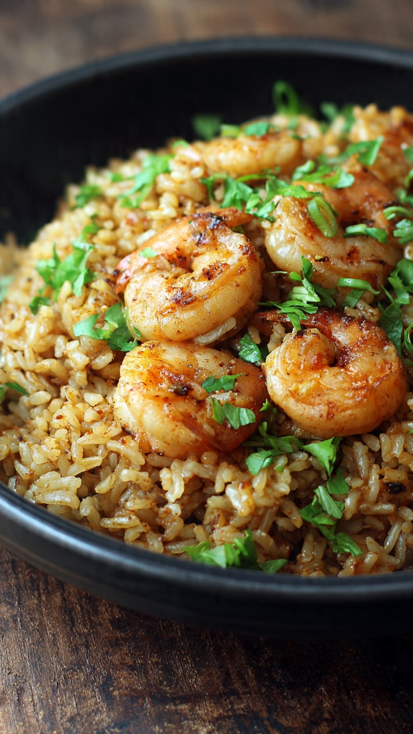 Shrimp Dirty Rice Skillet - Julia Meals