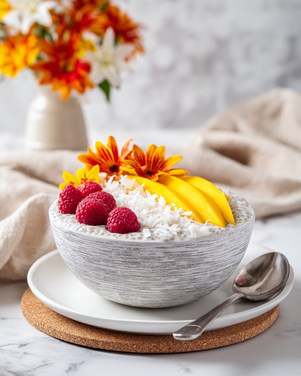 Mango Coconut Chia Pudding Recipe - Julia Meals
